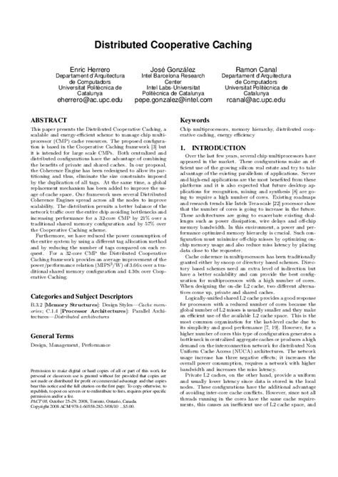 Pdf Distributed Cooperative Caching