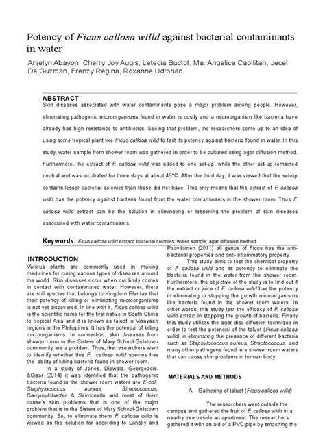 Sip Research Paper Pdf Agar Bacteria