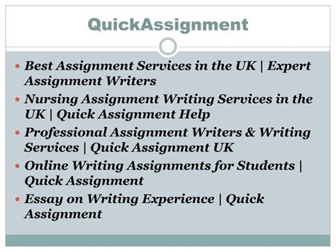 Ppt Professional Assignment Writers And Writing Services Quick