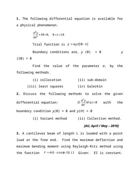Doc Me2353 Finite Element Analysis 16 Marks Dokumen Tips