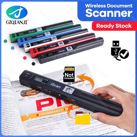 A4 Document  Pdf Scanner Mini Portable Digital Scanner 900dpi Handyscan Portable Wireless