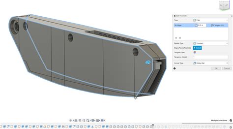solved having curved surfaces fillets match between components