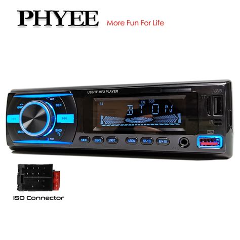자동차 라디오 1 Din 블루투스 핸즈프리 스테레오 수신기 Usb Tf Aux 오디오 Mp3 플레이어 7 가지 색상 조명