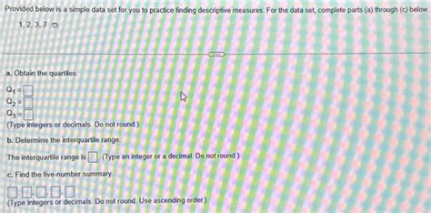 Solved Provided Below Is A Simple Data Set For You To