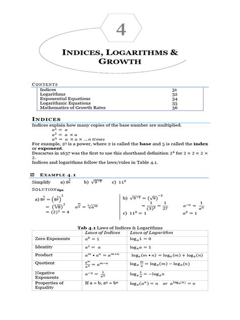 Indices Logarithms Growth Pdf Logarithm Exponentiation Indices Logarithms Growth Pdf Logarithm Exponentiation