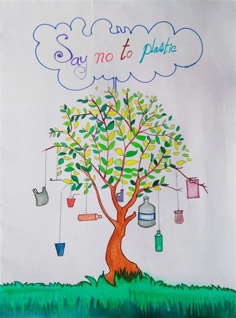 Say No To Plastic Sayings Art Chart
