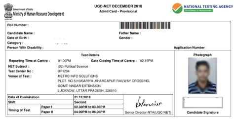 UGC NET Admit Card Exam Date Hall Ticket Download Application