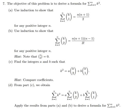 Solved 7 The Objective Of This Problem Is To Derive A