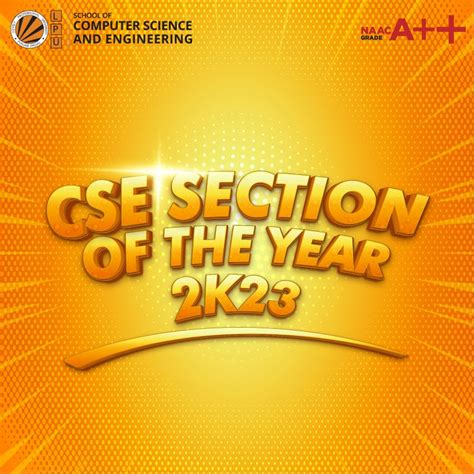 Lpu School Of Computer Science Engineering On Linkedin Csesectionoftheyear Cse2023 Lpu