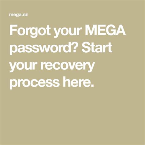 Recover Your Mega Password