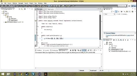 single player pong java tutorial youtube