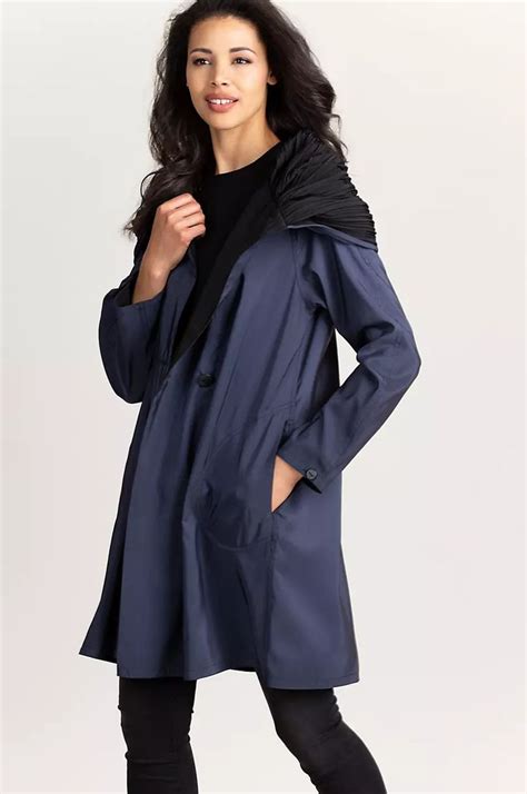 Donna Reversible Hooded Raincoat Jacket Designer Raincoats Womens Fashion Jackets Hooded