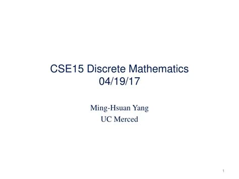 Ppt Cse15 Discrete Mathematics 04 19 17 Powerpoint Presentation Free Download Id 9515104