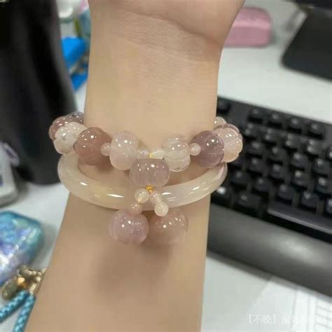 噹天出貨現貨 新疆金絲玉南瓜手鏈內懞佘太翠手持抖音小紅薯爆款單圈玉手串珠鏈 蝦皮購物