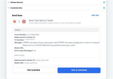 webhooks example use to send sms notifications via zapier subscribe pro documentation