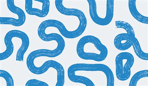 완벽 한 패턴 드라이 브러시 마커 그려진 대담한 물결 모양 낙서 선 템플릿 추상 현대 기하학적 벡터 곡선 물결 모양 장식 배경 벽지 디자인 인쇄 콜라주를 위한 손으로 그린