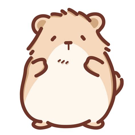 Cute Doodle Hamster Cartoon 41642104 Png