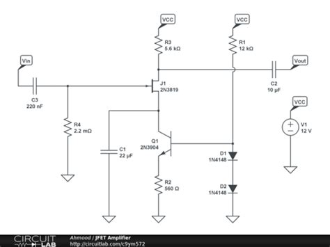 Jfet Common Source Amplifier Circuitlab