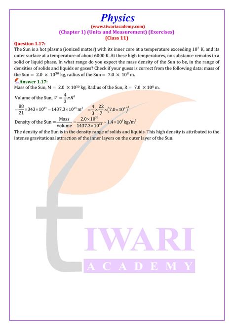 ncert solutions for class 11 physics chapter 1 units and measurements