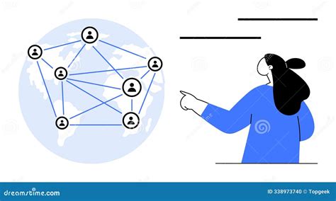 Global Network Connections And Communication Representation Stock Vector Illustration Of