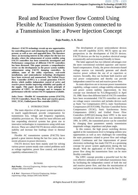Pdf Real And Reactive Power Flow Control Using Flexible Ac On The