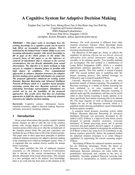 Pdf A Cognitive System For Adaptive Decision Making