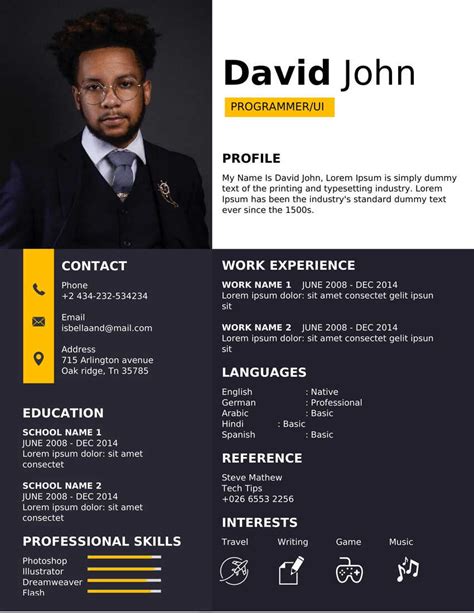 1 Year Experience Resume Sample Pdf Download