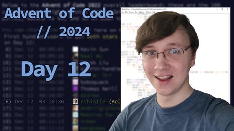 advent of code 2024 day 12 16th gold star youtube