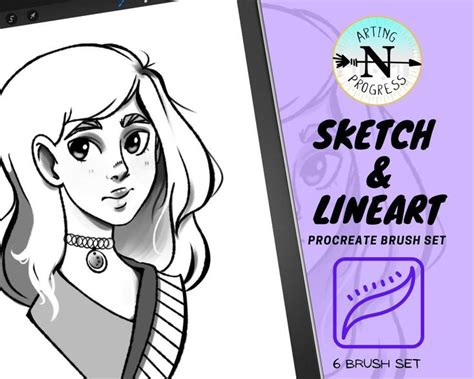 Procreate Sketching And Line Art Brushes Set Digital Art And Creative Line Art Etsy Sketches