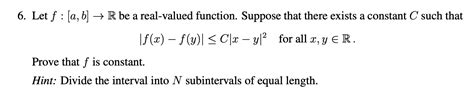 Solved Let F Ab →r ﻿be A Real Valued Function Suppose