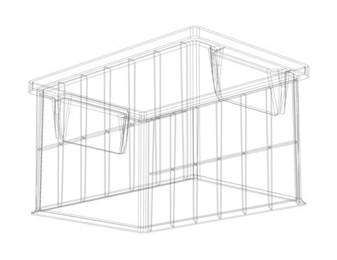 3d Printed Stackable Storage Bin Capacity 2 Litres By Mr Anycad Pinshape