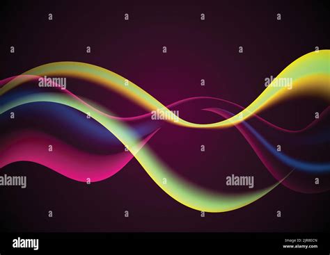 Abstract Colorful Shiny Waves Vector Art Template Background Stock Vector Image And Art Alamy
