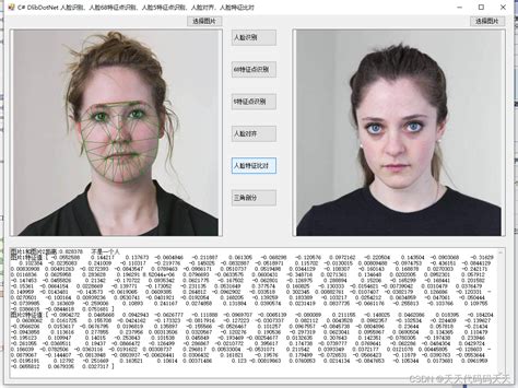 C Dlibdotnet 人脸识别、人脸68特征点识别、人脸5特征点识别、人脸对齐，三角剖分，人脸特征比对 Csdn博客
