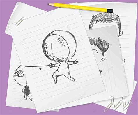 White Papers Purple Background Illustration Vector Vector Purple Background Illustration