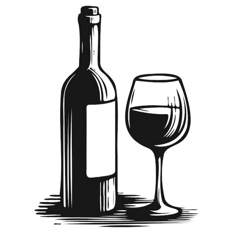 Premium Vector Wine Bottle And Glassa