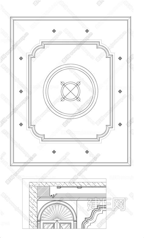 天花吊顶施工图下载 施工图天花吊顶下载 施工图天花吊顶免费下载 建e室内设计网