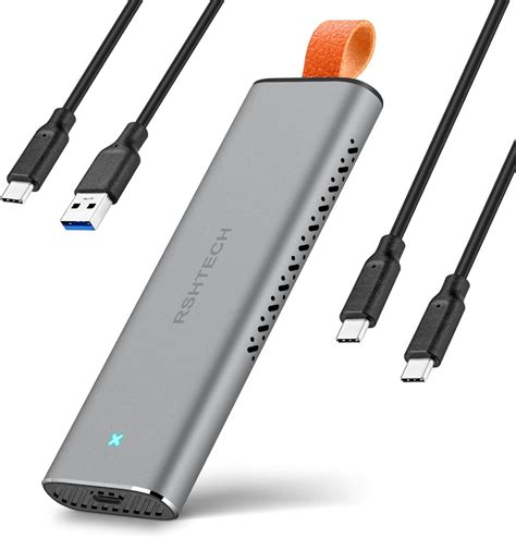 Buy M 2 Nvme Ssd Enclosure Rshtech Aluminum Usb 3 1 3 2 Gen2 10gbps External M 2 Nvme Sata Ssd