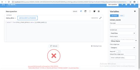 Filter Not Working With Oracle Database Get Help Metabase Discussion