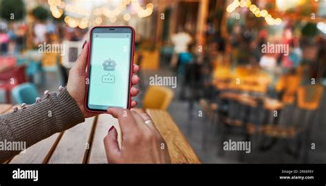 Ai Chat Bot Talking To User Using Artificial Intelligence Chat Technology Smartphone With Ai