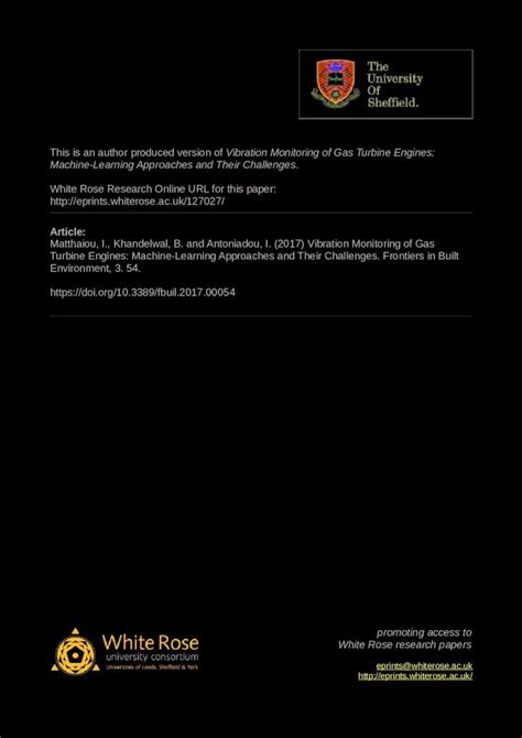 Pdf Vibration Monitoring Of Gas Turbine Engines Machine Learning · Matthaiouetal