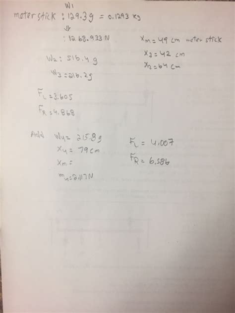 PHYSICS I LAB Torque And Static Equilibrium Chegg