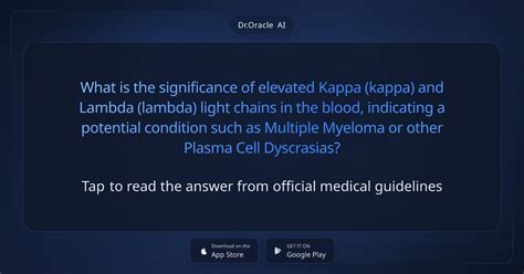 What Is The Significance Of Elevated Kappa Kappa And Lambda Lambda