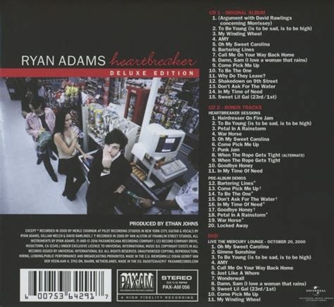 Ryan Adams Heartbreaker Remastered Deluxe Edition 2 Cds Und 1 Dvd