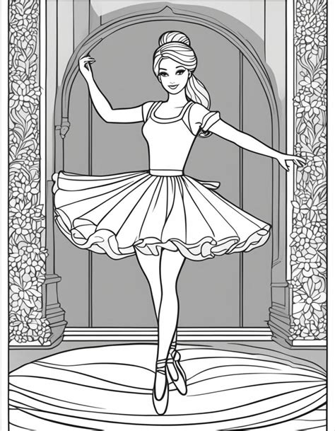 Barbie Ballet Coloring Pages