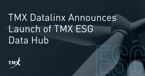 Tmx Datalinx Unveils Comprehensive Tmx Esg Data Hub