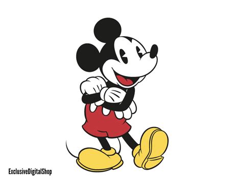 Mickey Mouse Happy Svg Mouse Svg Cut File Digital Download Etsy