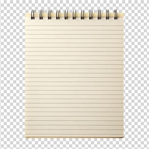 Lined Paper Notepad Page Isolated On White Background Premium Ai