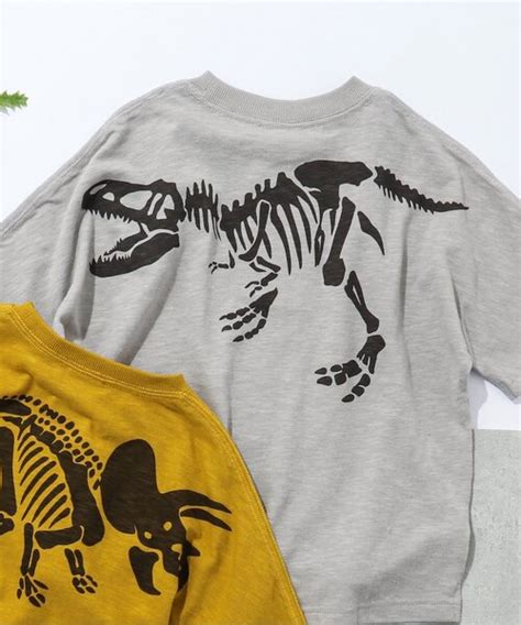BREEZEブリーズの福井県立恐竜博物館コラボ バックスケルトンTシャツTシャツ カットソー WEAR
