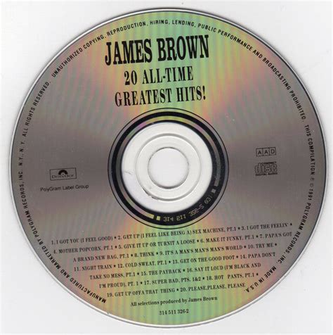 Buy James Brown 20 All Time Greatest Hits Cd Comp Rp Pmd Online