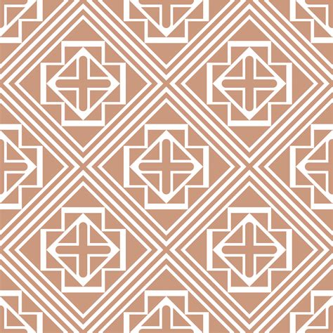 Geometric Abstract Vector Seamless Pattern Antique Brass Color